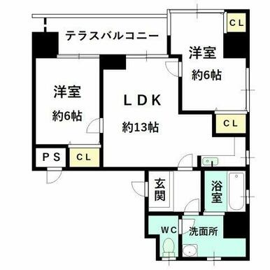 【アットホーム】信開ベルシー泉町 2階 2LDK[1023389986]富山市の中古マンション｜マンション購入の情報