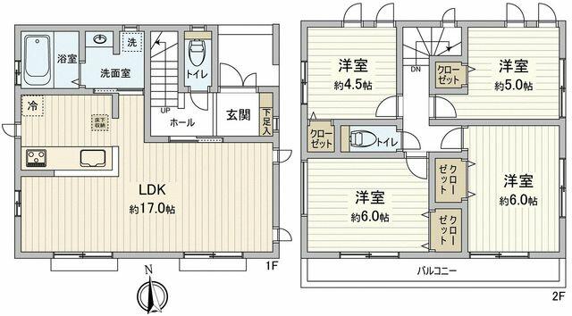 【アットホーム】府中市 日新町4丁目 （西府駅 ） 2階建 4LDK[1004603691]府中市の新築一戸建て（提供元：三井のリハウス府中センター 三井不動産リアルティ(株)）｜一軒家・家の購入