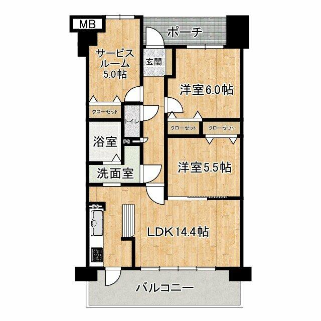 【アットホーム】サンクレイドル郡山パークサイド 204 2LDK[1126381405]郡山市のマンション｜マンション購入の情報