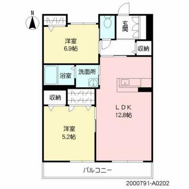 【アットホーム】MASTメゾン伊都 A棟 A0202 2LDK（提供元：シャーメゾンショップ (株)三好不動産 九大学研都市駅前店）｜福岡市西区の賃貸アパート[1090677561]