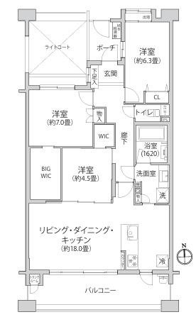 【アットホーム】クリオ上大岡西壱番館 305 3LDK[1103670603]横浜市港南区のマンション｜マンション購入の情報