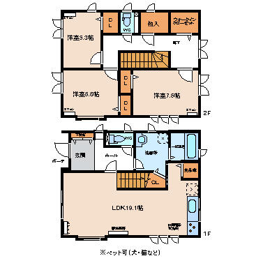 【アットホーム】富山市 婦中町友坂 2階建 3LDK[6982561619]富山市の一戸建て（提供元：(株)FP不動産センター）｜一軒家・家の購入