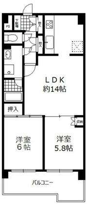 【アットホーム】高崎市高砂町「ハイラーク高崎」マンション 8階 8階 2LDK[1078580569]高崎市のマンション｜マンション購入の情報