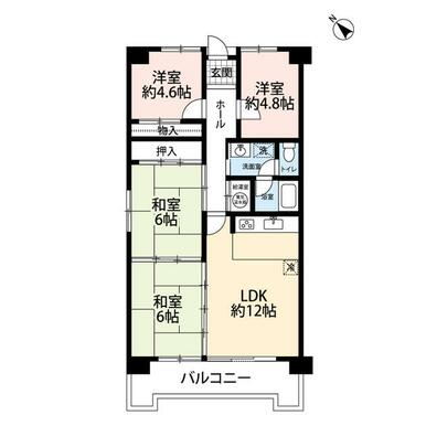 【アットホーム】ベルエール宇部文京町 南西角住戸 301 4LDK[6977561620]宇部市の中古マンション｜マンション購入の情報