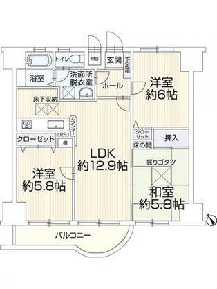 【アットホーム】サンフオーレ野洲 202 2階 3LDK[1145464811]野洲市のマンション｜マンション購入の情報