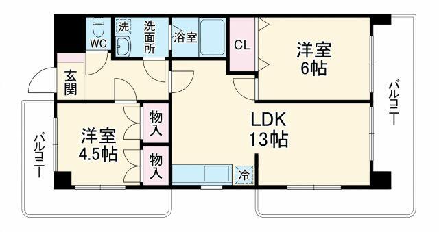 【アットホーム】529－7森ビル 305 2LDK（提供元：ハウスコム東神奈川(株) 鷺沼店）｜横浜市青葉区の賃貸マンション[1035934884]