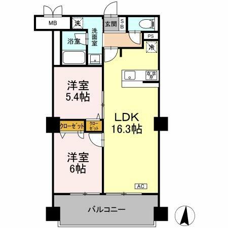 【アットホーム】仮）D－ROOM小倉3丁目 302 2LDK（提供元：賃貸ひろば元住吉店 （(株)SQUARE））｜川崎市幸区の賃貸マンション[1158842505]