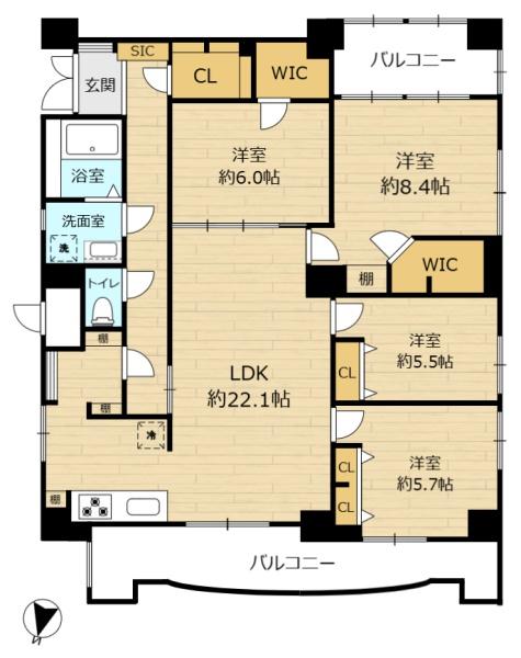 【アットホーム】イースト・キャッスル仙台 4階 4LDK[1102541503]仙台市宮城野区の中古マンション｜マンション購入の情報