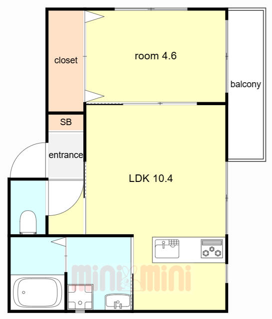 【アットホーム】フェンネル長田 201 1LDK（提供元：シティネット(株) ミニミニFC兵庫店）｜神戸市長田区の賃貸アパート[1052218993]