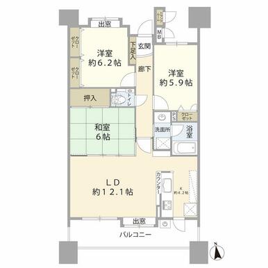 【アットホーム】アダージュ原五番館 9階 3LDK[6984090559]福岡市早良区の中古マンション｜マンション購入の情報