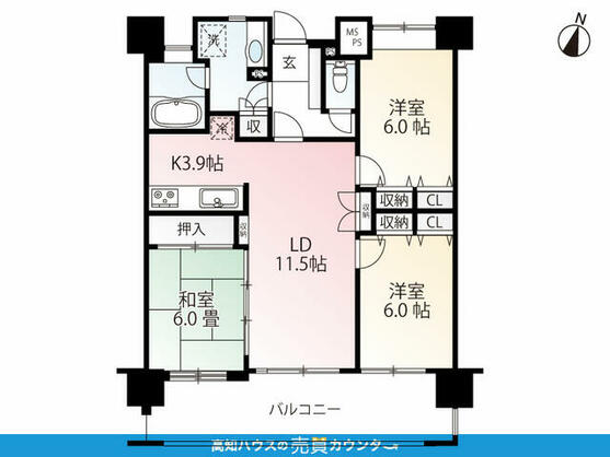 【アットホーム】ポレスター高知桟橋通 12階 3LDK[6984964998]高知市のマンション｜マンション購入の情報