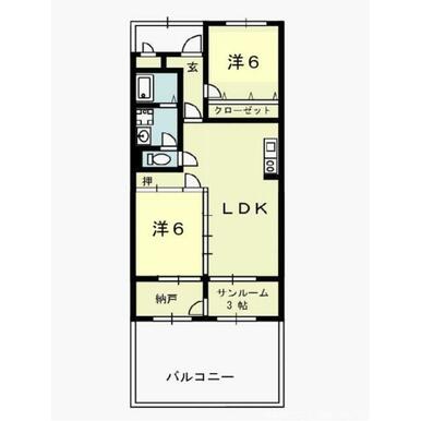 【アットホーム】フラワーマンション九品寺 202 2SLDK[1013152379]熊本市中央区の中古マンション｜マンション購入の情報