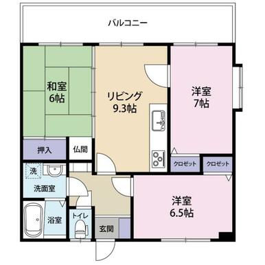 【アットホーム】パールハイツMIYAZAKI 201 3LDK（提供元：(有)宮本不動産）｜諫早市の賃貸マンション[1097997414]