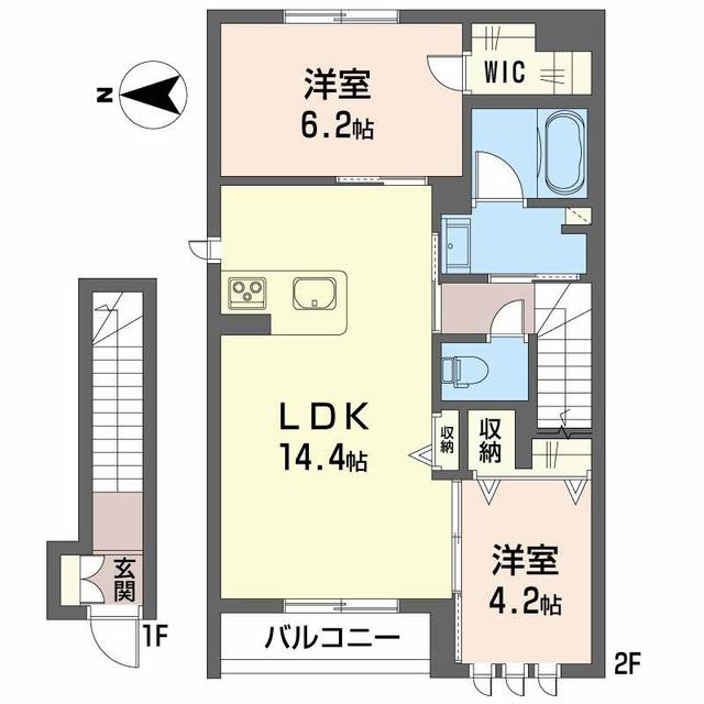 【アットホーム】仮称 シティプラザ本町 B棟 B201 2LDK（提供元：シャーメゾンショップ (有)平和不動産）｜青森市の賃貸アパート[1003865697]