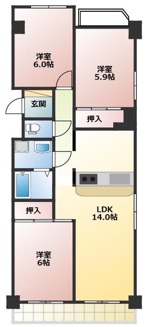 【アットホーム】サンシティ羽根 501 3LDK[6981224959]岡崎市の中古マンション｜マンション購入の情報