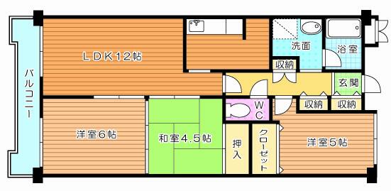【アットホーム】コープ野村浅生公園戸畑4号棟 302 3LDK[6986845070]北九州市戸畑区のマンション｜マンション購入の情報