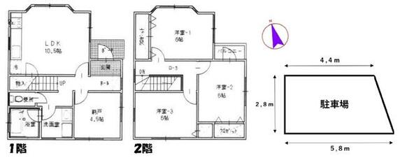 【アットホーム】姫路市 下手野1丁目（播磨高岡駅） 2階建 3SLDK[6985243103]姫路市の一戸建て（提供元：(有)タイセイエステート）｜一軒家・家の購入