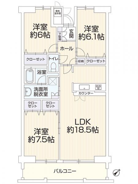 【アットホーム】ピュアライフ草間III 604 6階 3LDK[1169854205]豊橋市の中古マンション｜マンション購入の情報