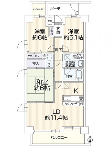 【アットホーム】ダイアパレス宝塚クオリテージⅣ 201 2階 3LDK[6986740277]宝塚市のマンション｜マンション購入の情報