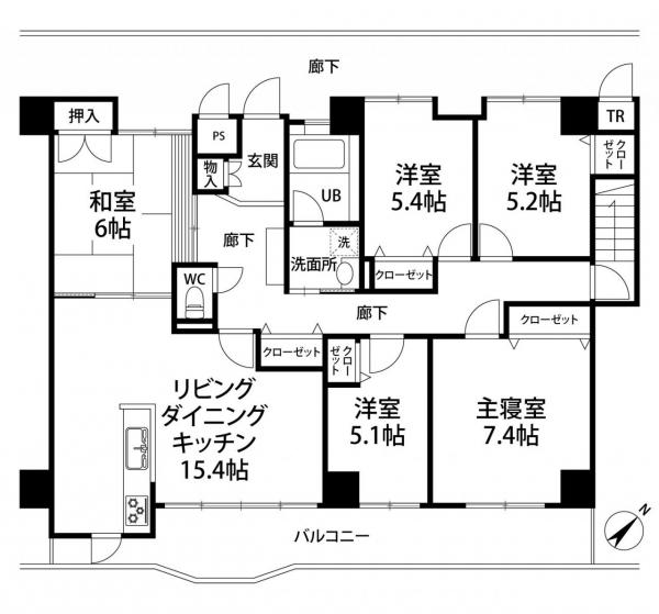 【アットホーム】アパガーデンコート串町 2階 5LDK[1170540705]小松市のマンション｜マンション購入の情報