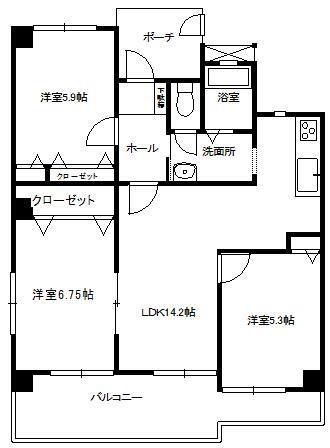 【アットホーム】サーパス時津601号室 601 3LDK（提供元：イエステーション リック不動産 (株)RICC）｜西彼杵郡時津町の賃貸マンション[1142809107]