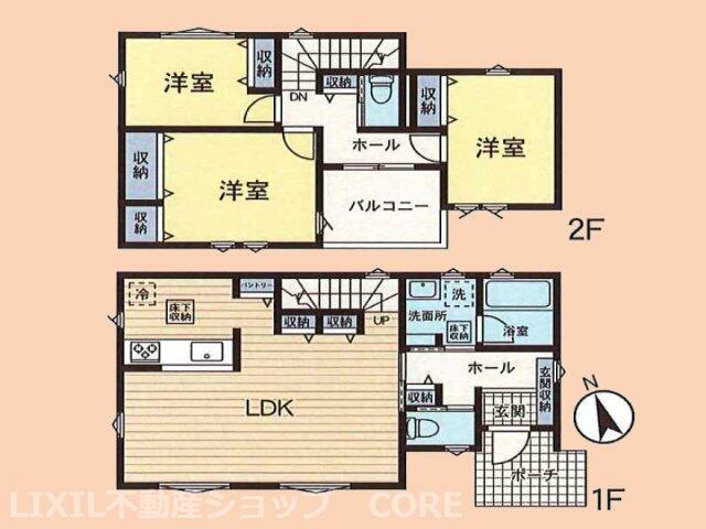 【アットホーム】座間市 西栗原1丁目 （かしわ台駅 ） 2階建 3LDK[1006254197]座間市の新築一戸建て（提供元：LIXIL不動産ショップ (株)CORE）｜一軒家・家の購入