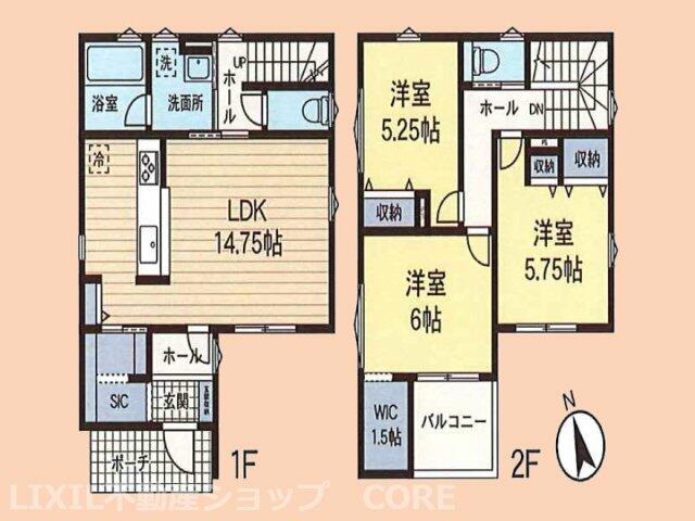 【アットホーム】座間市 西栗原1丁目 （かしわ台駅 ） 2階建 3LDK[1006254497]座間市の新築一戸建て（提供元：LIXIL不動産ショップ (株)CORE）｜一軒家・家の購入