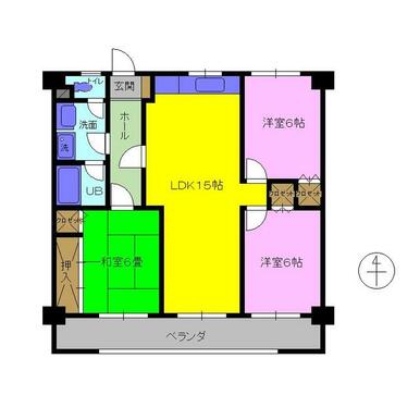 【アットホーム】ロイヤルガーデン 602号 3LDK（提供元：クボタ不動産建設(株)）｜大分市の賃貸マンション[6981309890]