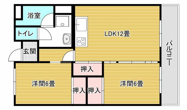 【アットホーム】第2三城ハイツ 505 2LDK（提供元：（株）田島不動産）｜福岡市博多区の賃貸マンション[9541004101]