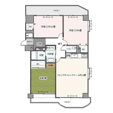 【アットホーム】ダイアパレス湯河原郷 209 3LDK[6983148638]熱海市の中古マンション｜マンション購入の情報