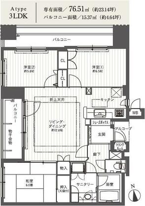 【アットホーム】Dグランセ加賀野邸苑 3階 3LDK[6986699343]盛岡市のマンション｜マンション購入の情報