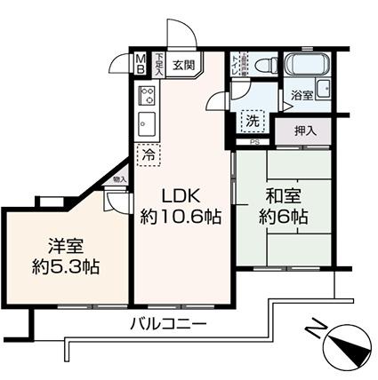 【アットホーム】アクトピア磯子 202 2LDK[1105085603]横浜市磯子区のマンション｜マンション購入の情報