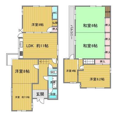 【アットホーム】羽曳野市 南恵我之荘3丁目 （恵我ノ荘駅 ） 2階建 7LDK[6980050611]羽曳野市の中古一戸建て（提供元：(株)ファミリー不動産販売）｜一軒家・家の購入