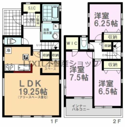 【アットホーム】宇都宮市 東塙田1丁目（宇都宮駅） 2階建 3LDK[1006392697]宇都宮市の一戸建て（提供元：LIXIL不動産ショップ 小金井不動産(株) 東店）｜一軒家・家の購入