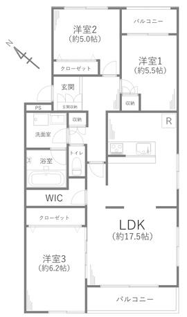 【アットホーム】サニーウェル三渓園西館 205 3LDK[1105413203]横浜市中区のマンション｜マンション購入の情報