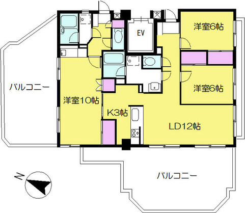 【アットホーム】長崎市 立山1丁目（諏訪神社駅） 6階 3LDK[6982419392]長崎市のマンション｜マンション購入の情報