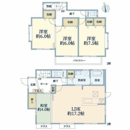 【アットホーム】横浜市瀬谷区 南瀬谷1丁目（瀬谷駅） 2階建 4LDK[1031696890]横浜市瀬谷区の一戸建て（提供元：東急リバブル(株) 二俣川センター）｜一軒家・家の購入