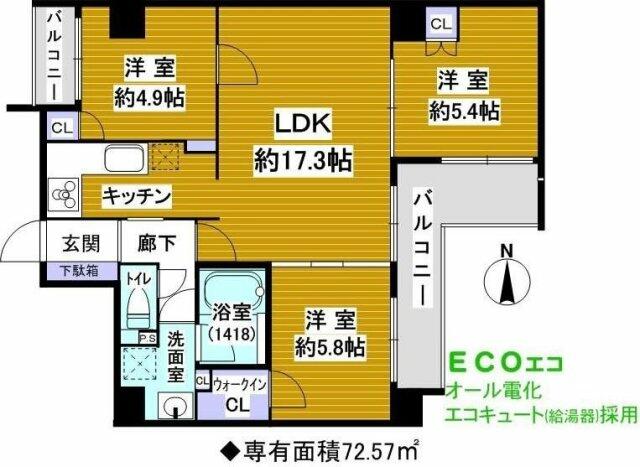 【アットホーム】sion（シオン） 401 3LDK（提供元：(株)日住サービス 京都五条店）｜京都市中京区の賃貸マンション[1193563804]