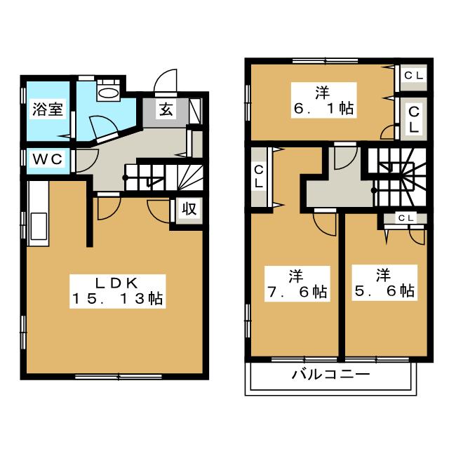 【アットホーム】メゾンエスポワール C棟 102 3LDK（提供元：(株)ミニミニ城西 長野駅前店）｜長野市の賃貸テラスハウス[1086947848]
