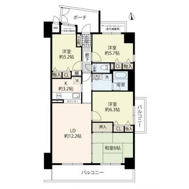 【アットホーム】ダイアパレス大和八木 6階 4LDK[1038132178]橿原市の中古マンション｜マンション購入の情報