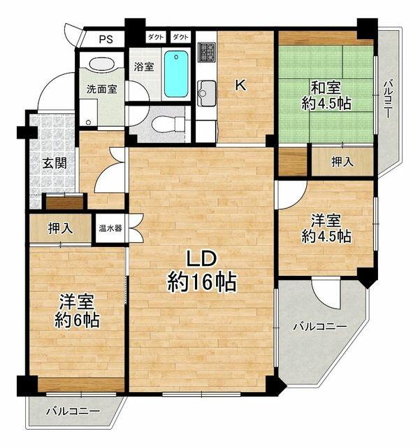 【アットホーム】藤阪ハイツB1 6階 3LDK[1029455393]枚方市のマンション｜マンション購入の情報