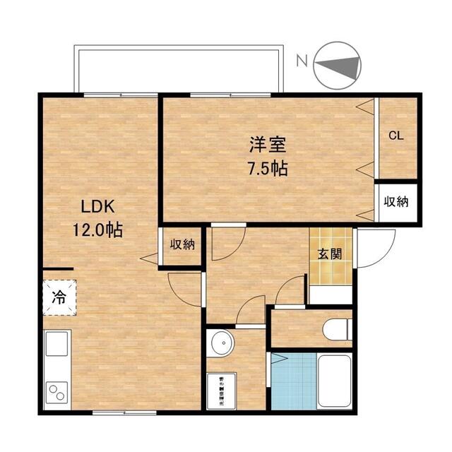 【アットホーム】サンライズハイツ21 202 1LDK（提供元：(株)ハウジングロビーL＆P 県央支店）｜大村市の賃貸アパート[1001999995]