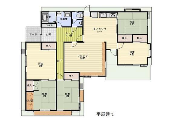 【アットホーム】宗像市 自由ヶ丘8丁目（赤間駅） 平屋建 5LDK[6984537965]宗像市の一戸建て（提供元：(株)あ・らぱん）｜一軒家・家の購入