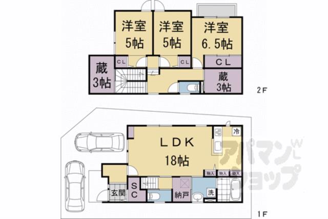 【アットホーム】京都市伏見区 深草大亀谷六躰町 （JR藤森駅 ） 1 3SLDK（提供元：アパマンショップ 山科店 ウインズリンク(株)）｜京都市伏見区の賃貸一戸建て[1153175102]