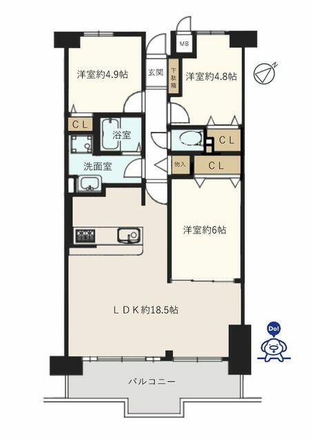 【アットホーム】ファミールハイツ明石壱番館 7階 3LDK[1014371377]明石市の中古マンション｜マンション購入の情報