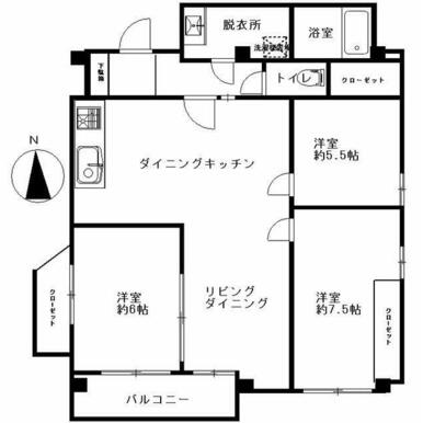 【アットホーム】メゾンドカワナ 202 3LDK（提供元：Gratia 三田店 (株)モンステラ）｜目黒区の賃貸マンション[1109464412]