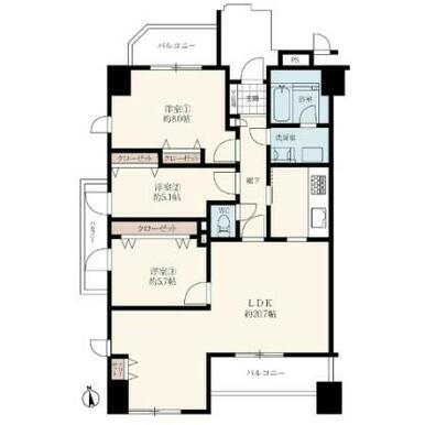 【アットホーム】アルファガーデン番町Ⅱ 201 3LDK[6977529159]高松市の中古マンション｜マンション購入の情報