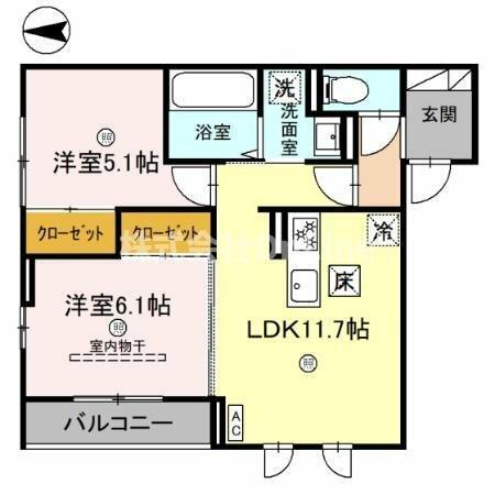 【アットホーム】グレイスメゾン永和 1階 2LDK（提供元：(株)OnLine 小阪店 クラスモ）｜東大阪市の賃貸アパート[1160861406]