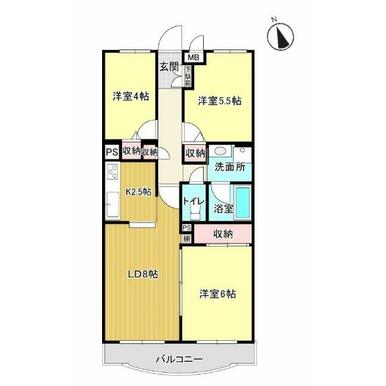 【アットホーム】パレドール久喜Ⅲ 103 3LDK[1005447097]久喜市の中古マンション｜マンション購入の情報