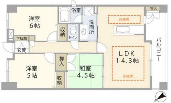 【アットホーム】ディアエスタ・ミオ別府ラフィナス 305 3LDK[6984995074]加古川市のマンション｜マンション購入の情報